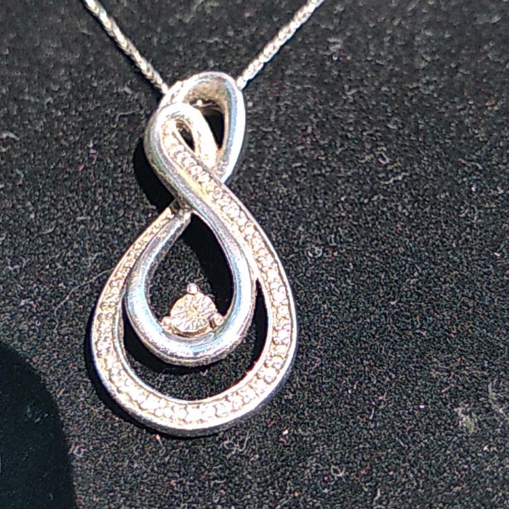 Kay Infinity Symbol Sterling Silver Necklace - Gem